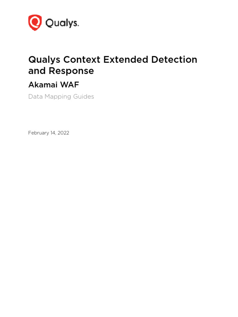 Qualys Akamai Waf Data Mapping Guide | PDF | Cloud Computing | Computing