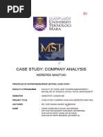 Ent530 Case Study - Company Analysis - Merindu Savior | PDF | Entrepreneurship | Business