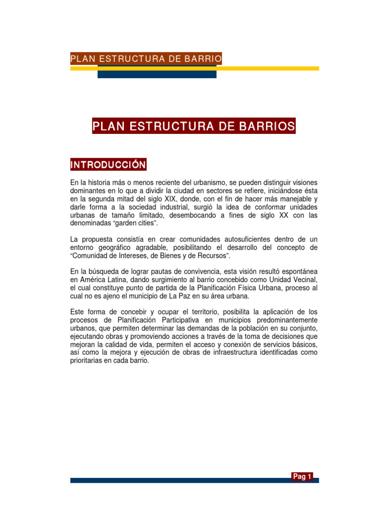 estructura de barrio | PDF | Barrio | Planificación urbana