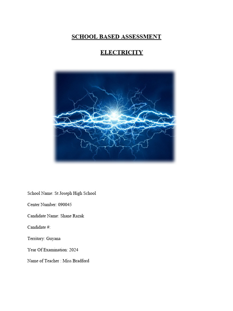 Section 1 Electrical Principles and Measurements | PDF | Resistor | Voltage