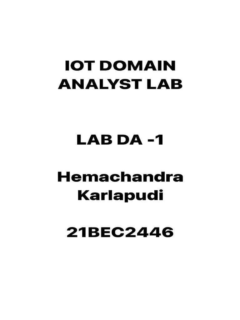 iot lab da | PDF | Sensor | Tools
