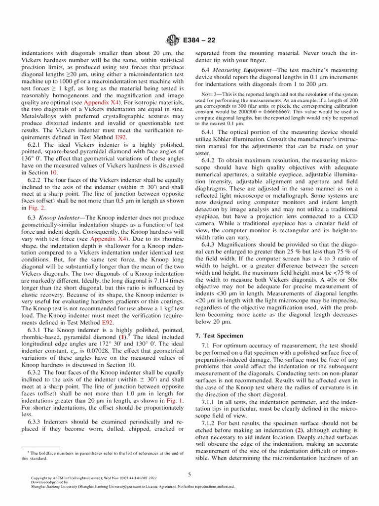 ASTM E384 (2022) - Part5 | PDF | Imaging | Optics
