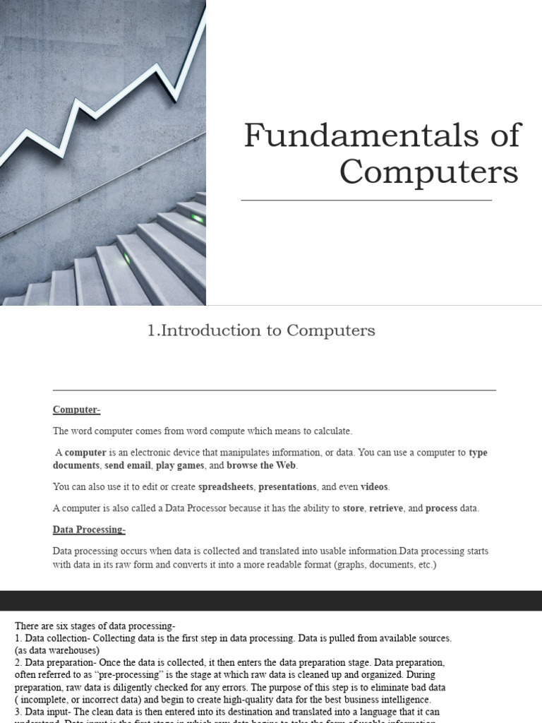 Fundamentals of Computers | PDF | Random Access Memory | Computer Data Storage
