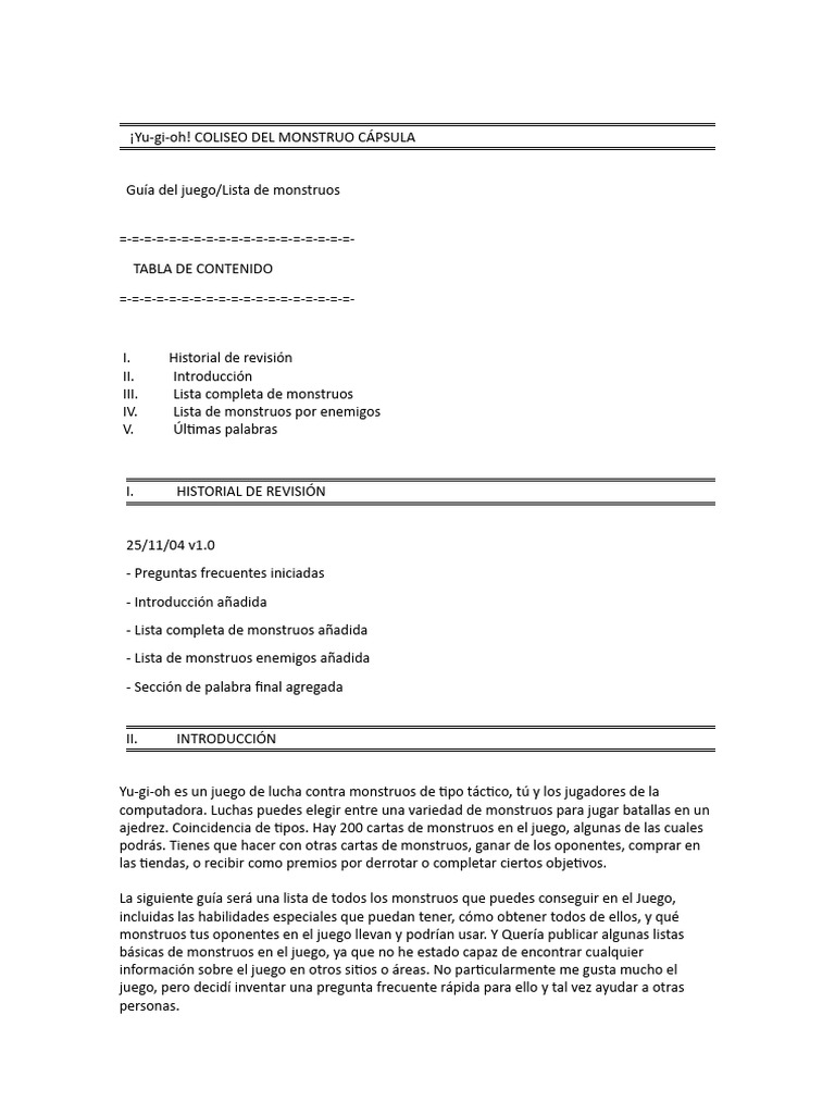 Capsule Monster | PDF