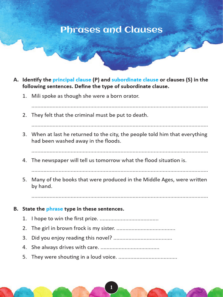 Phrases and Clauses - 2 | Download Free PDF | Adverb | Clause