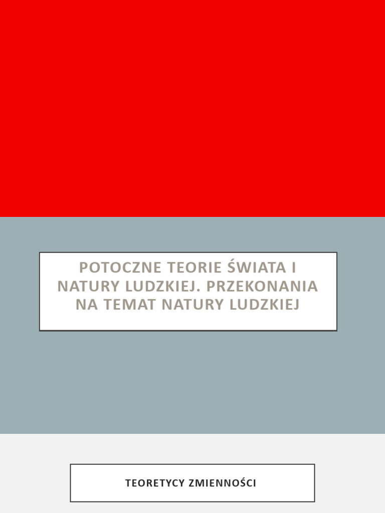 Potoczne teorie świata i natury ludzkiej [Automatycznie zapisany] | PDF