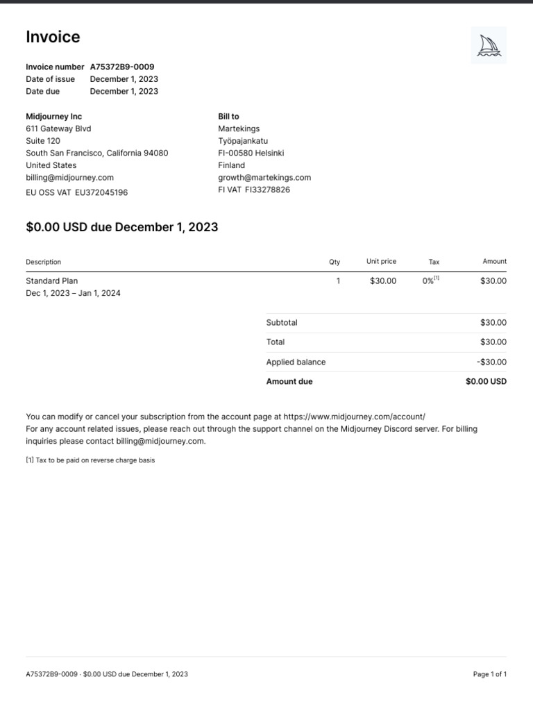 Invoice-A75372B9-0009 | PDF