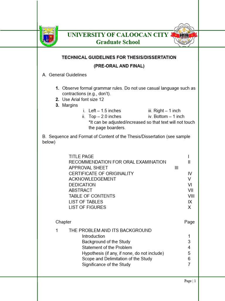 Latest UCC Thesis Guidelines | PDF | Thesis | Paragraph