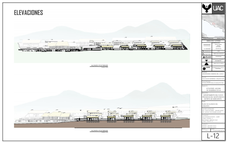 Elevaciones: Alzado Posterior | PDF