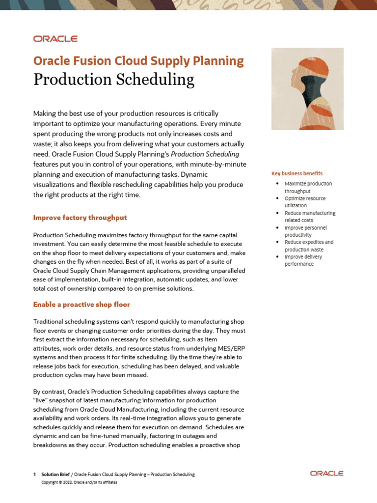 Oracle Production Scheduling Solution Brief | PDF | Scheduling ...