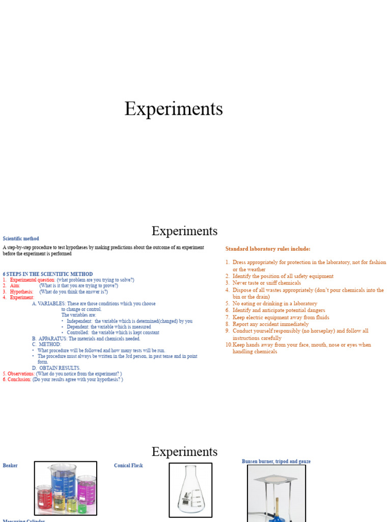 NS Experiments | PDF | Experiment | Scientific Method