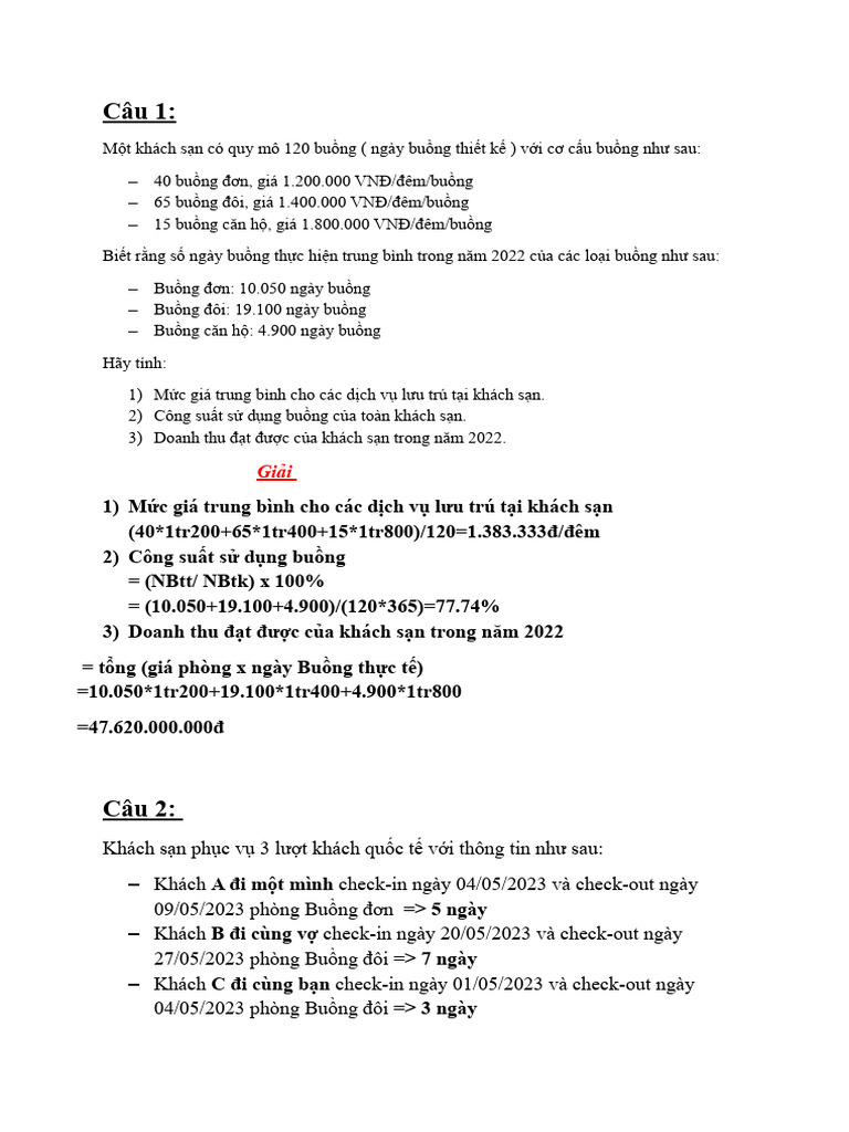 KTDL BÀI TẬP | PDF