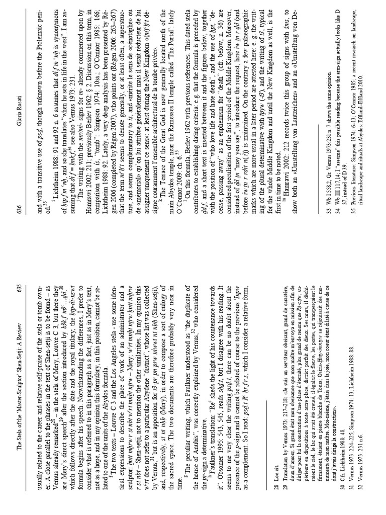 Gloria Rocatti - The Stela of The 'Master Sculptor' Shen-Shetji: A Review PG - 0004 | PDF