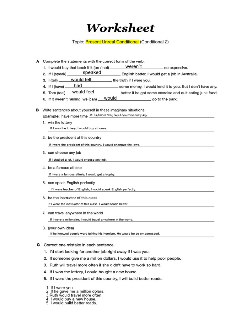 Conditional Sentences Examples | PDF