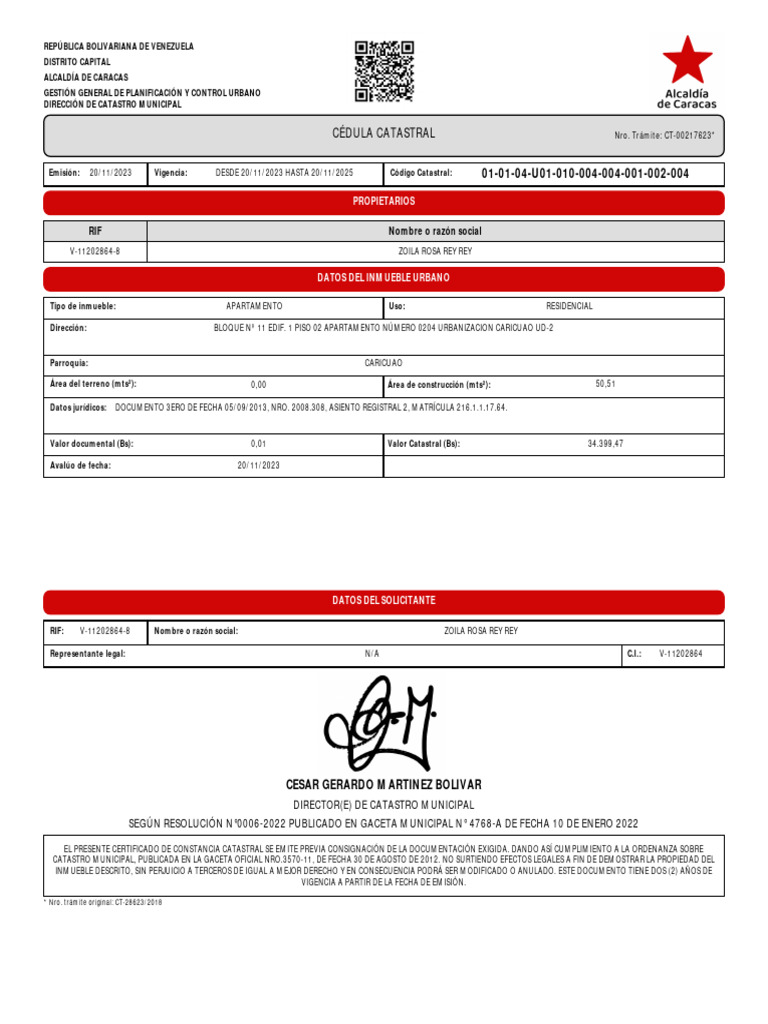 Cedula Catastral | PDF