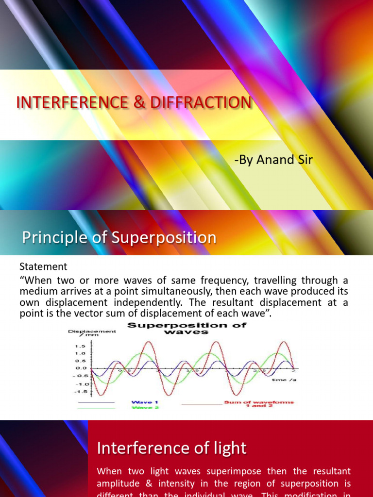 iNTERFERENCE | PDF | Diffraction | Waves