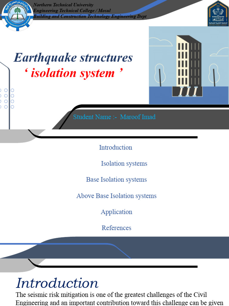 Earthquake Structures Isolation System | PDF | Earthquake Engineering ...