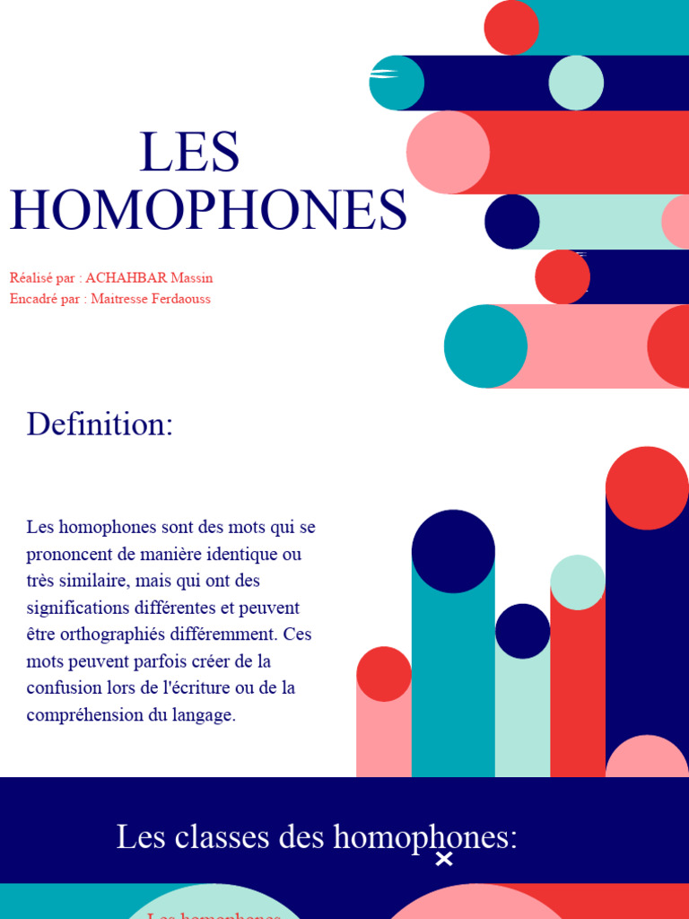 Liste des homophones en français | PDF