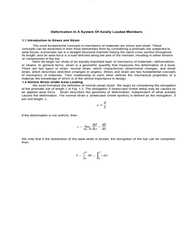 06 Deformation in A System of Axially Loaded Members Students | PDF | Deformation (Engineering ...
