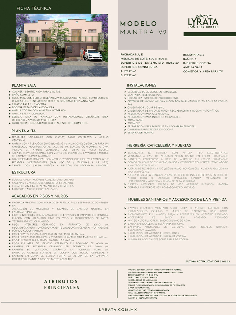 Ficha Tecnica Lyrata Mantra v2 Compressed | PDF | Inicio