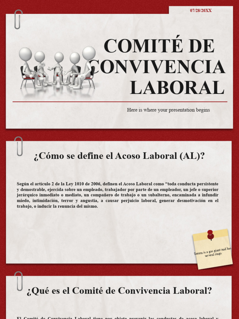 Comité de Convivencia Laboral | PDF