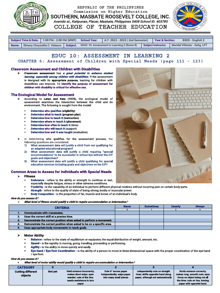 Summary Educ 10 Mam Maridel A4 | Download Free PDF | Validity (Statistics) | Educational Assessment