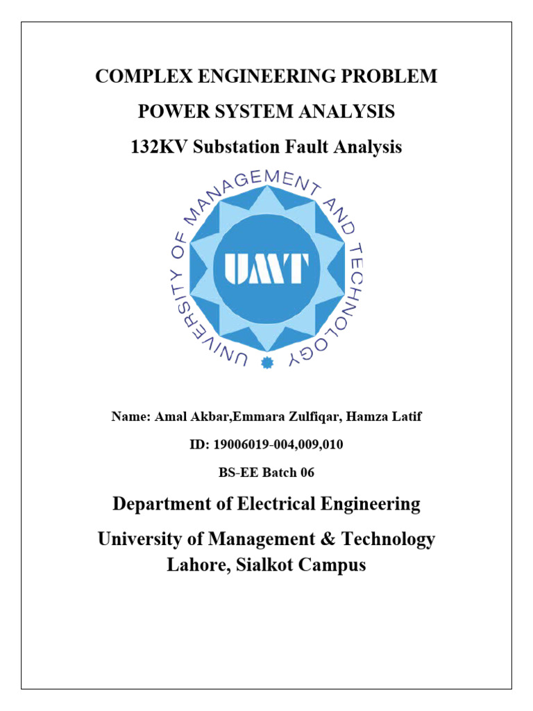 Complex Engineering Problem | Download Free PDF | Electrical Substation ...