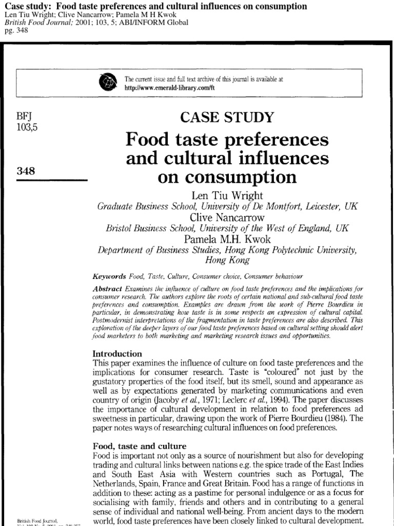 British Food Journal 2001 103, 5 ABI/INFORM Global | PDF