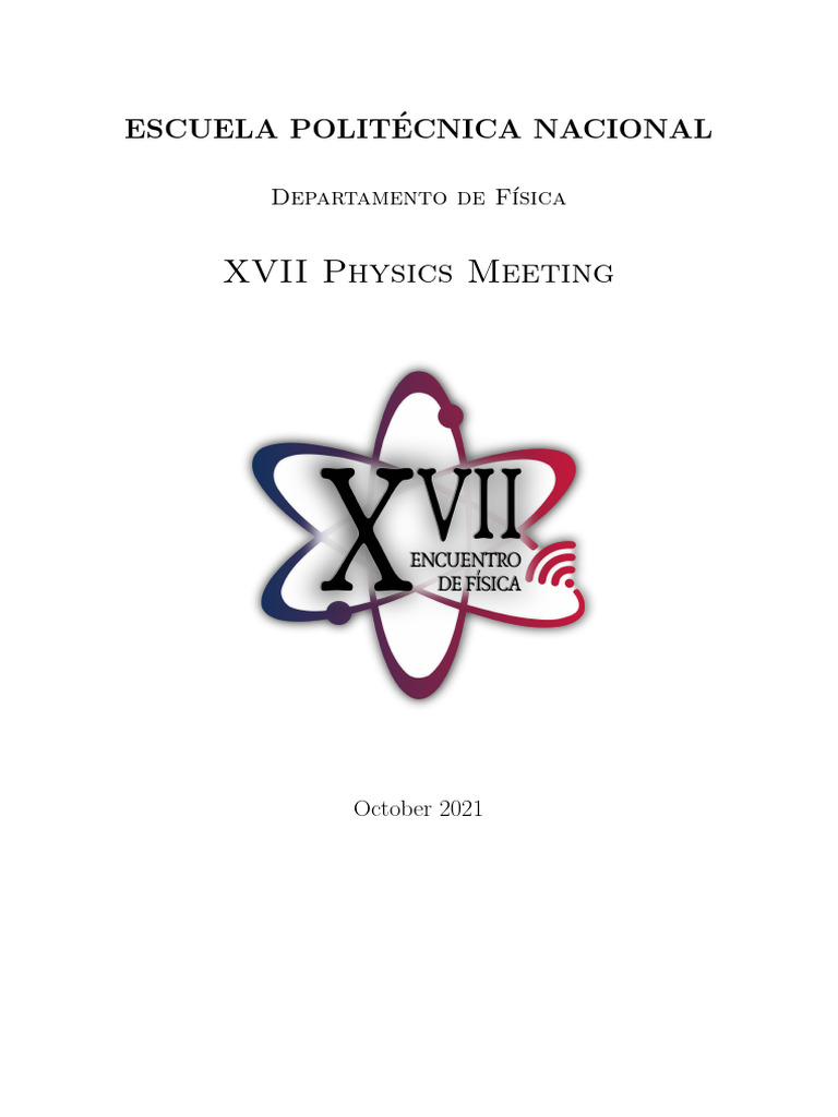 XVII_Encuentro_de_fisica___Libro_de_resumenes | PDF | Physics | Sun