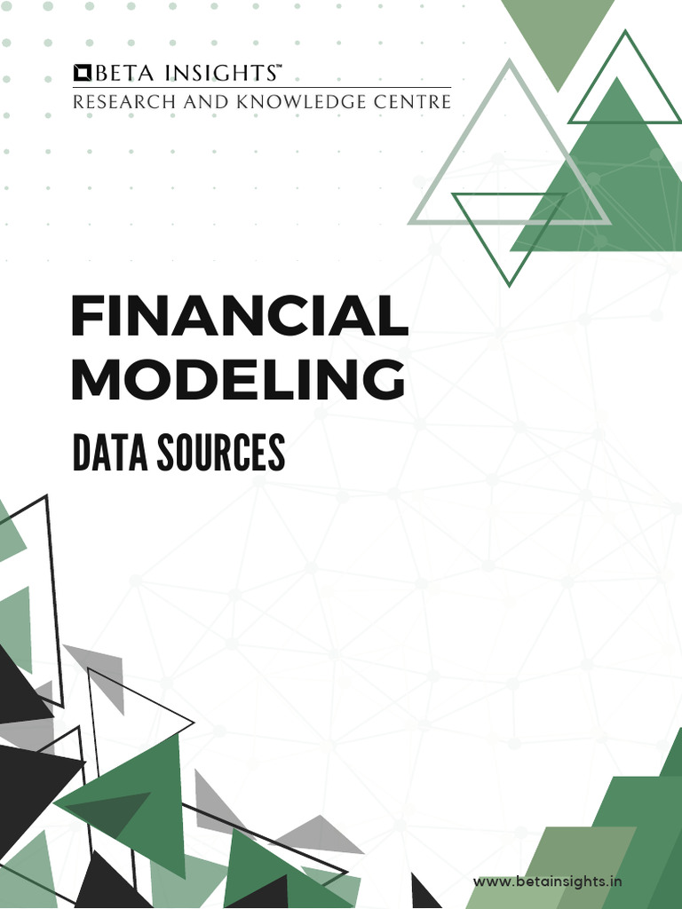 Key Data Sources for Financial Modeling | PDF | Financial Analyst | Data