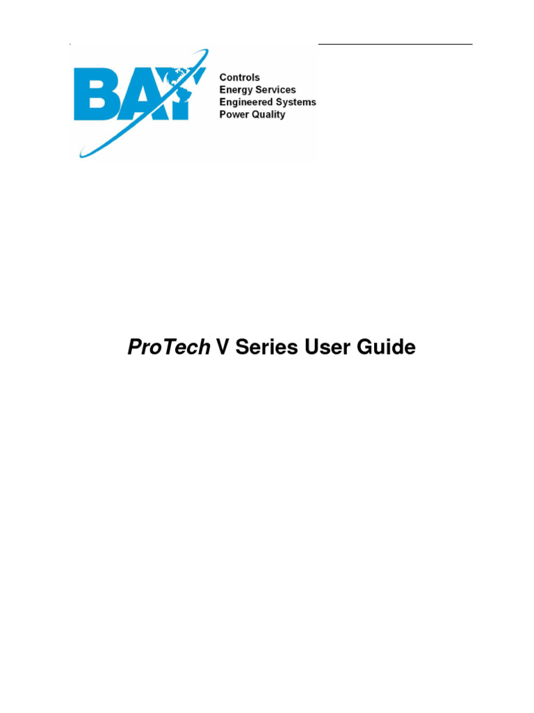 ProTech v Series User Guide | PDF | Electricity | Electrical Engineering