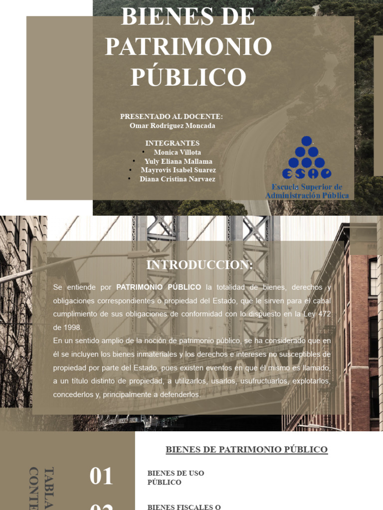 Presentacion Bienes de Uso Publico | PDF | Bienes (Ley) | Estado (política)
