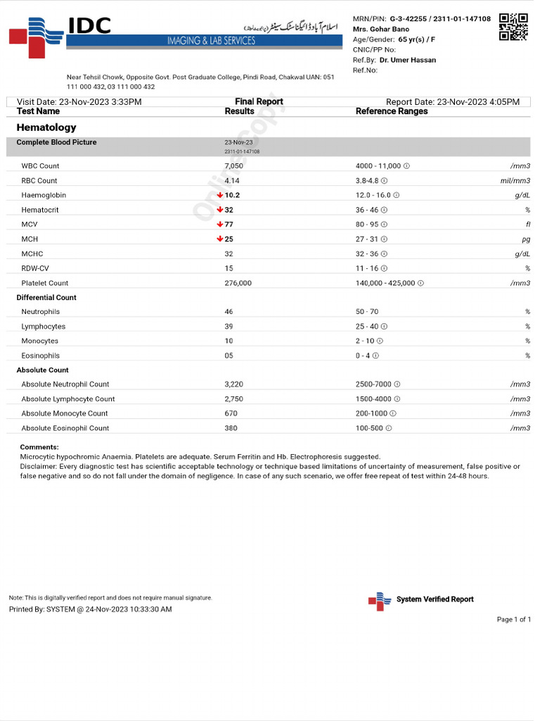 Patient Report PDF | PDF