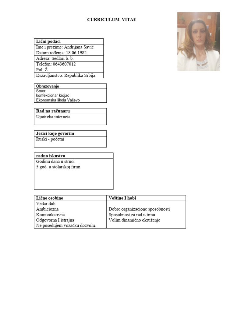 CV Sablon | PDF