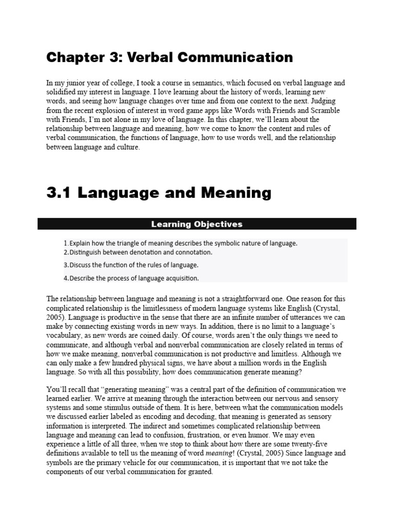 Chapter 3 | PDF | Communication | Witness