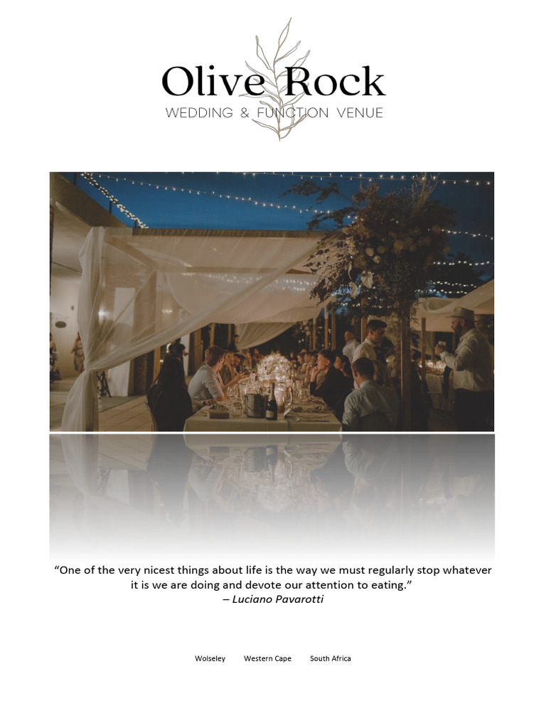 THE Olive Rock Menu Information | PDF | Salad | Cheesecake