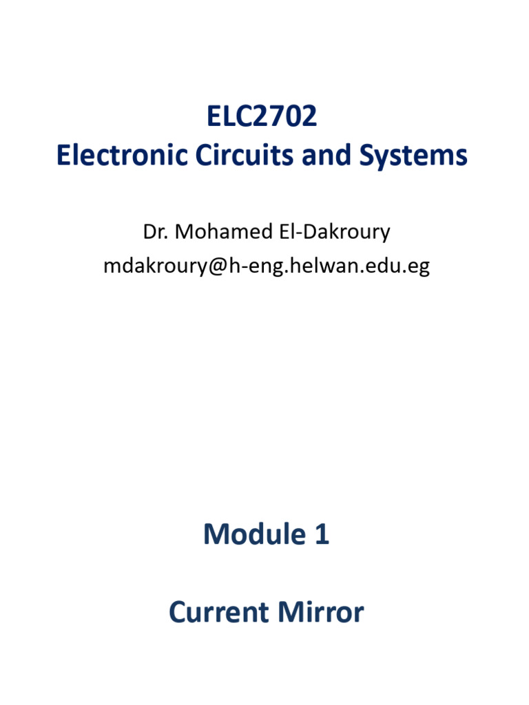 Lecture 2 - Current Source | Download Free PDF | Bipolar Junction Transistor | Electronic Design