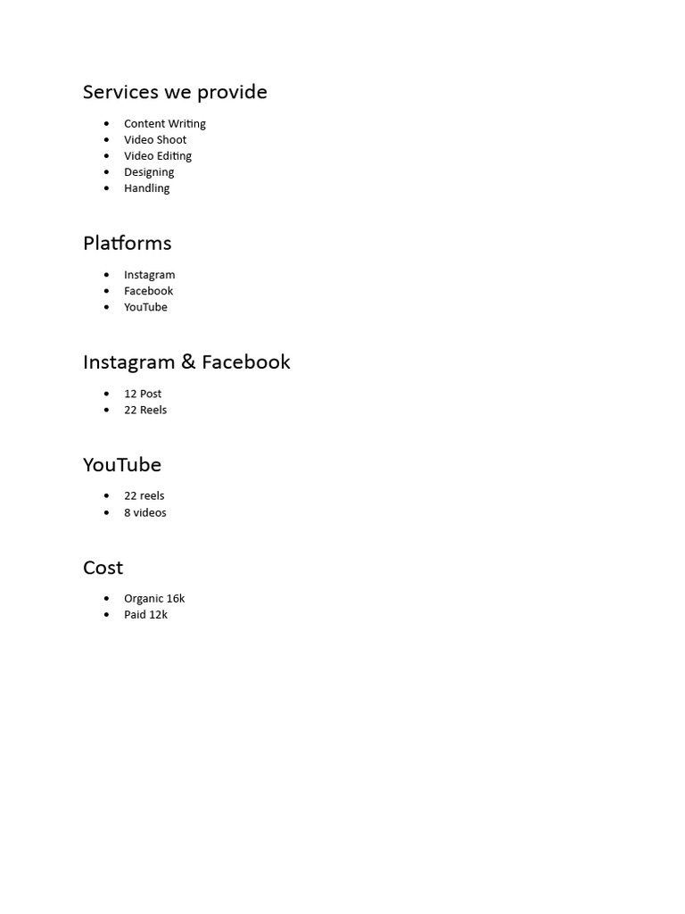 Services We Provide | PDF
