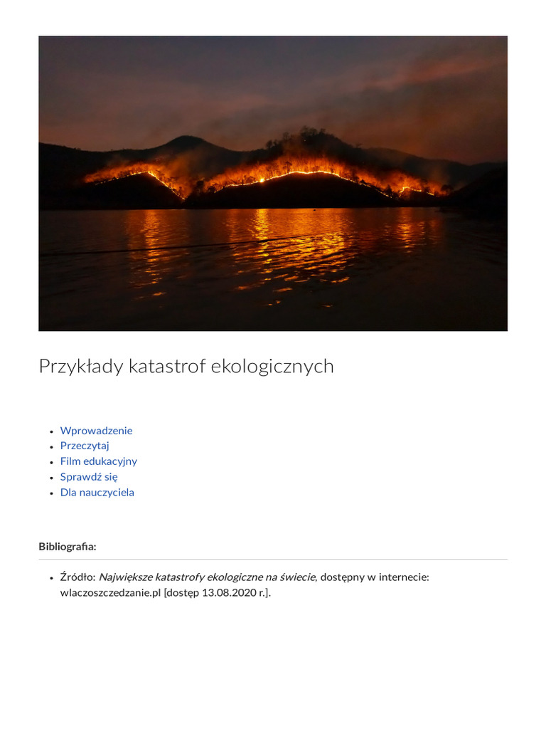 Przyklady_katastrof_ekologicznych | PDF