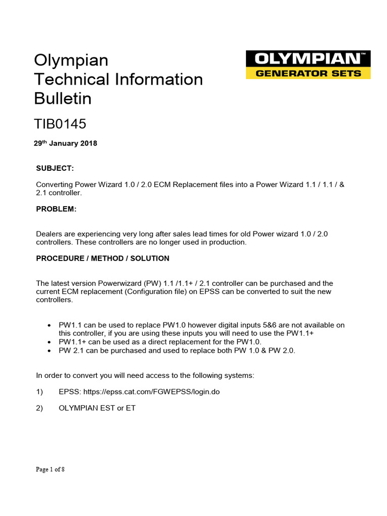 TIB 0145 - Converting PW1.0 + & PW2.0 To PW1.1 & PW1.1 & PW2.1 (REV2 ...