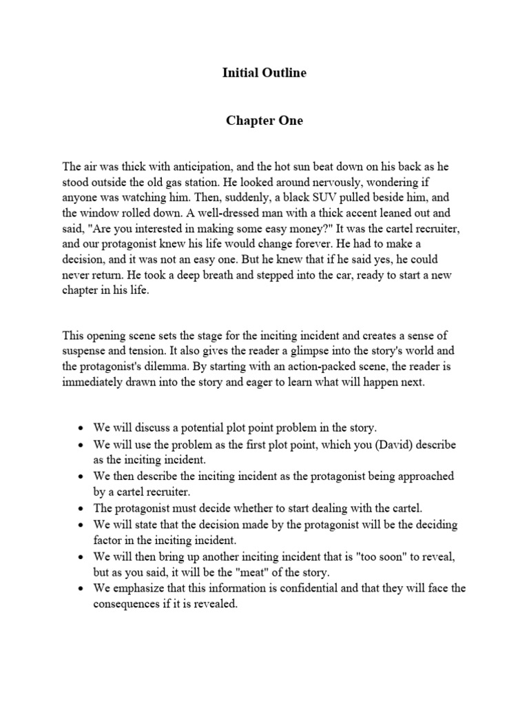 David Cartley Initial Outline 14Feb23 Final | PDF | Plot (Narrative ...