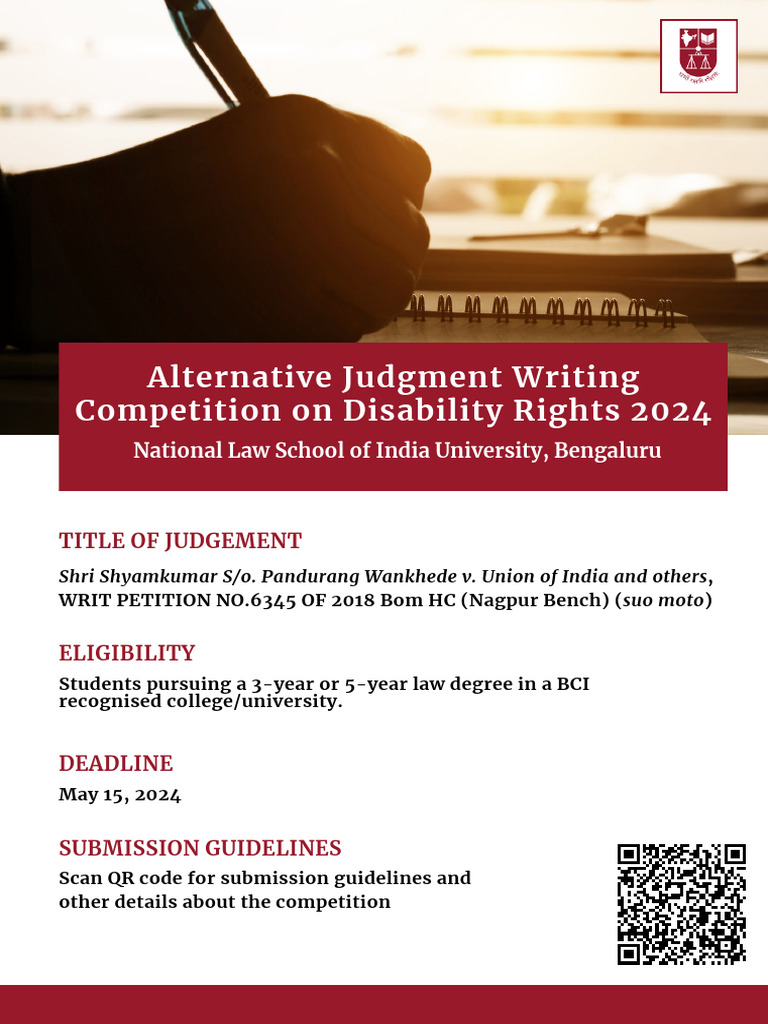Alternate Judgement Writing Competition NLSIU 2024 | PDF