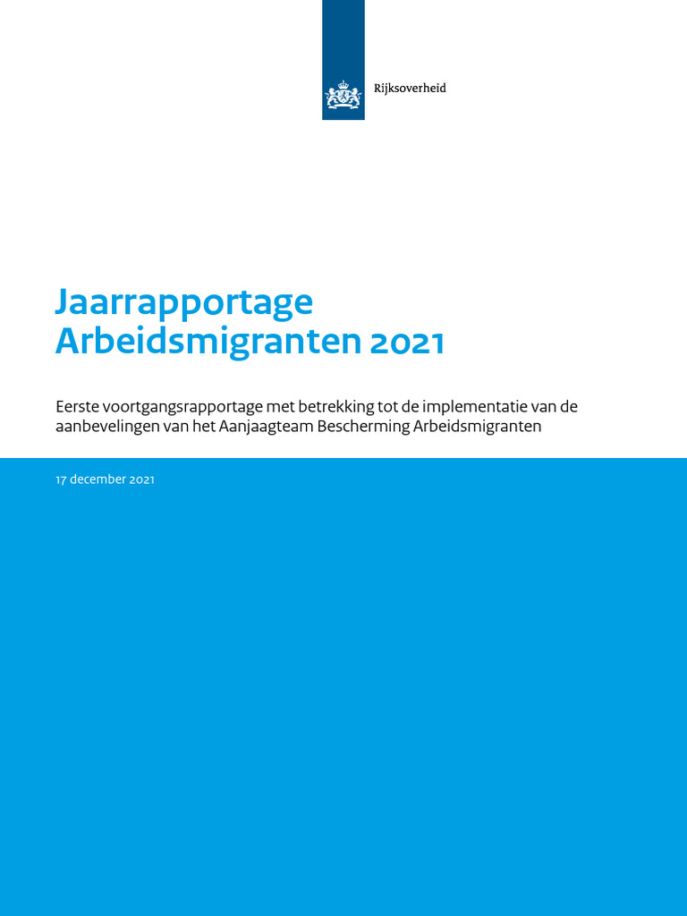 Jaarrapportage Arbeidsmigranten 2021 | PDF