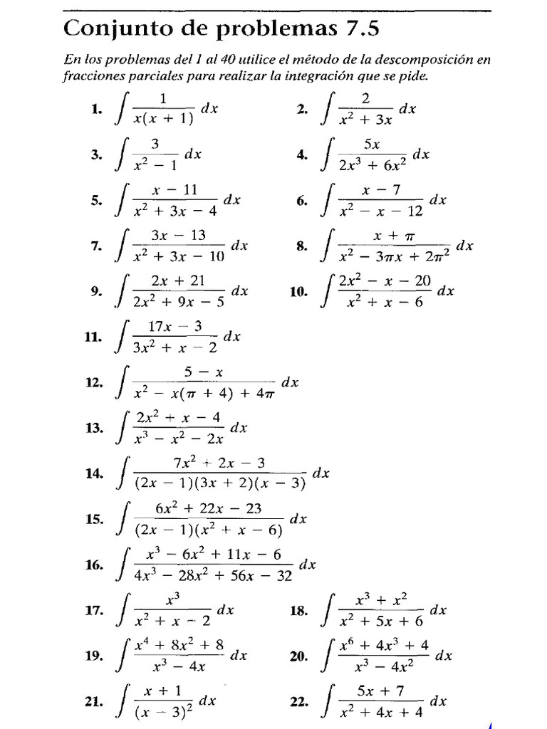 Problemas de Integrales 2 | PDF
