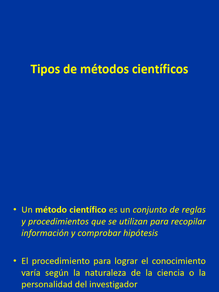 Métodos Científicos: Tipos y Ejemplos | PDF | Razonamiento inductivo ...