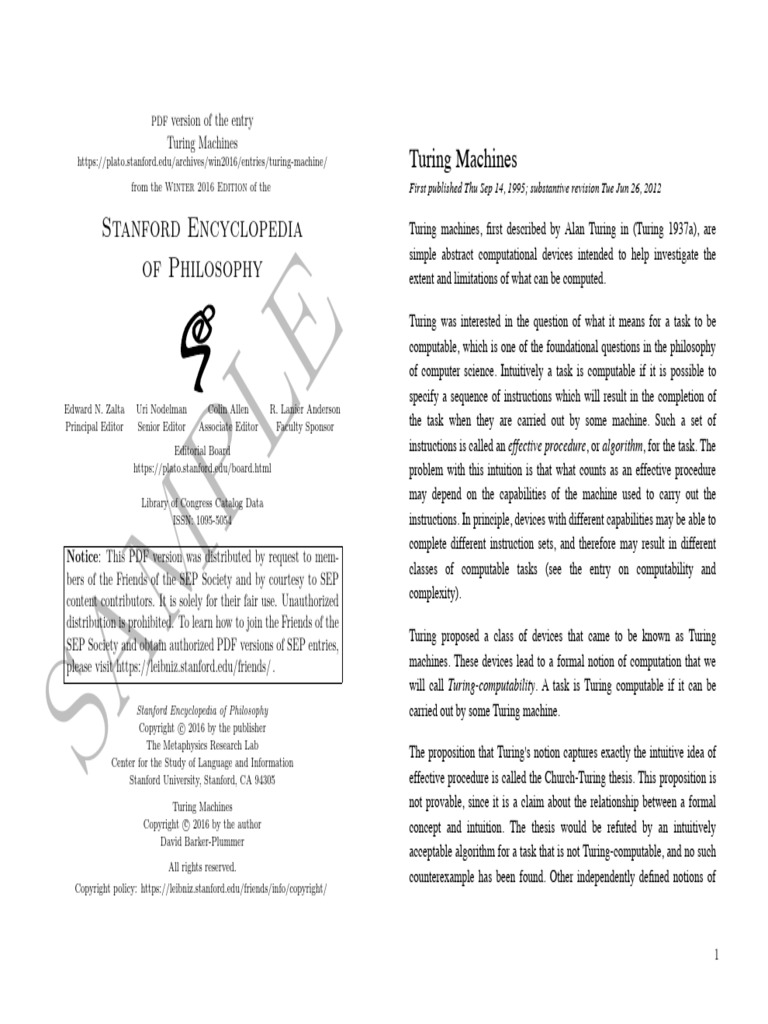 turing-machine-sample | PDF | Theory Of Computation | Applied Mathematics