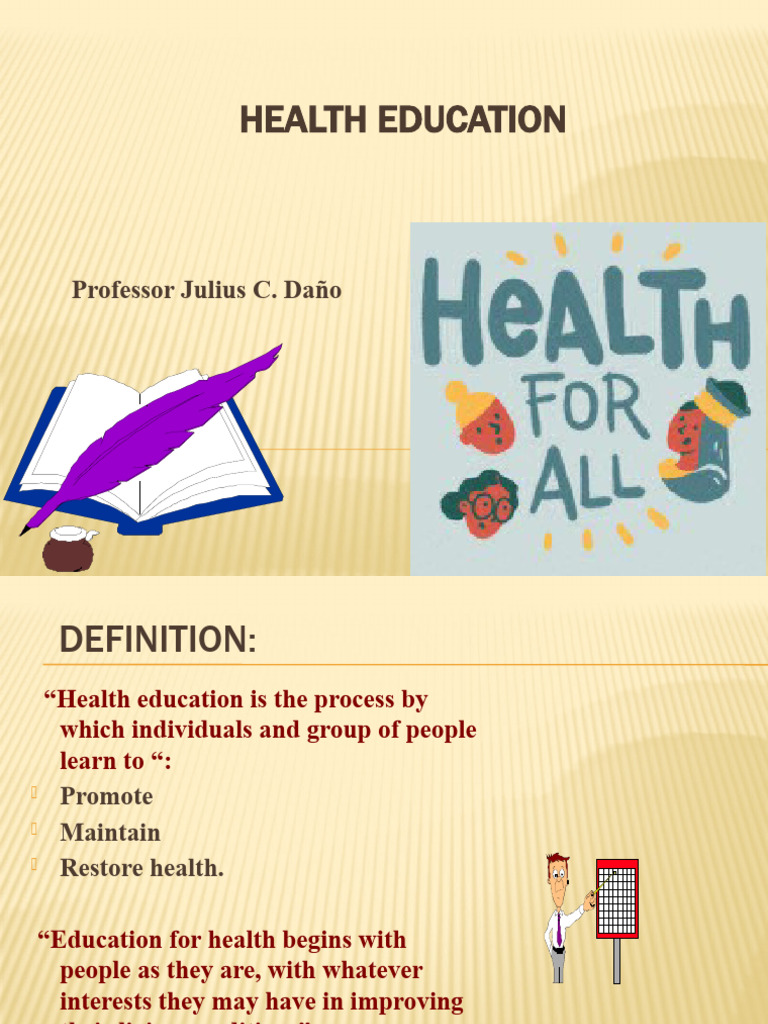 Health Education | PDF | Learning | Teaching Method