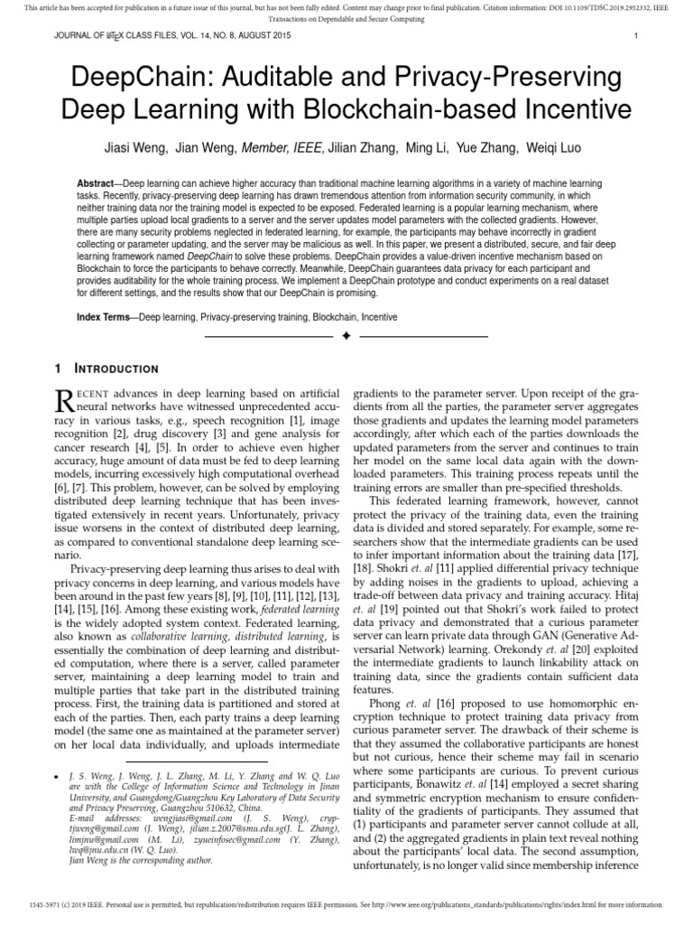 Deep Chain | PDF | Deep Learning | Computer Science