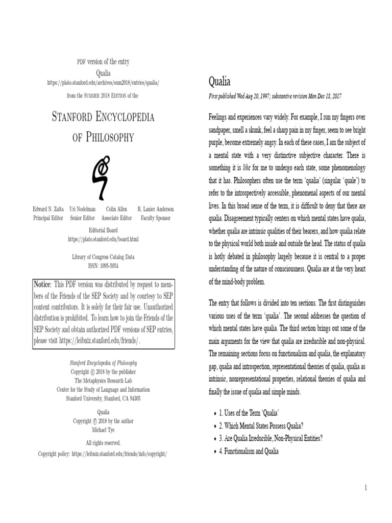 qualia | PDF | Qualia | Experience