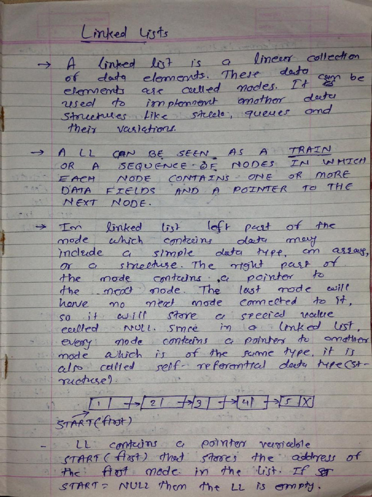 DS Notes Unit-3 Linked List-1 | PDF